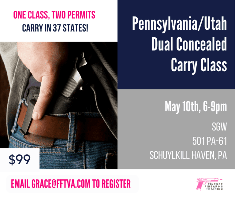 Pennsylvania/Utah dual concealed carry class | Schuylkill Gun Works