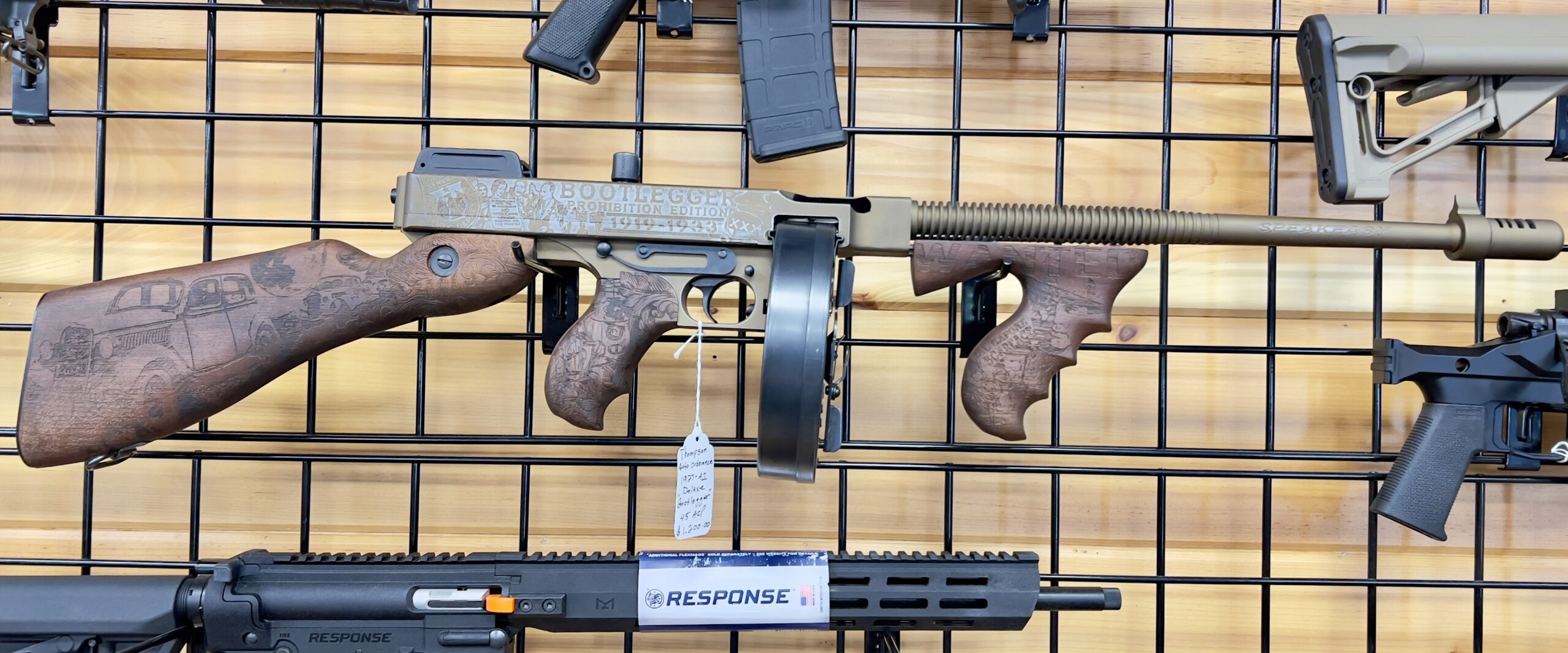 Thompson Auto Ordnance 1927-A1 Deluxe "Bootlegger" 45acp. $1,200.00 ...